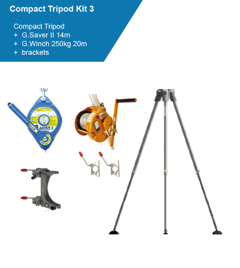 Globestock Tripod Kit GSE230 G.Saver II G Winch Personnel Confined ...