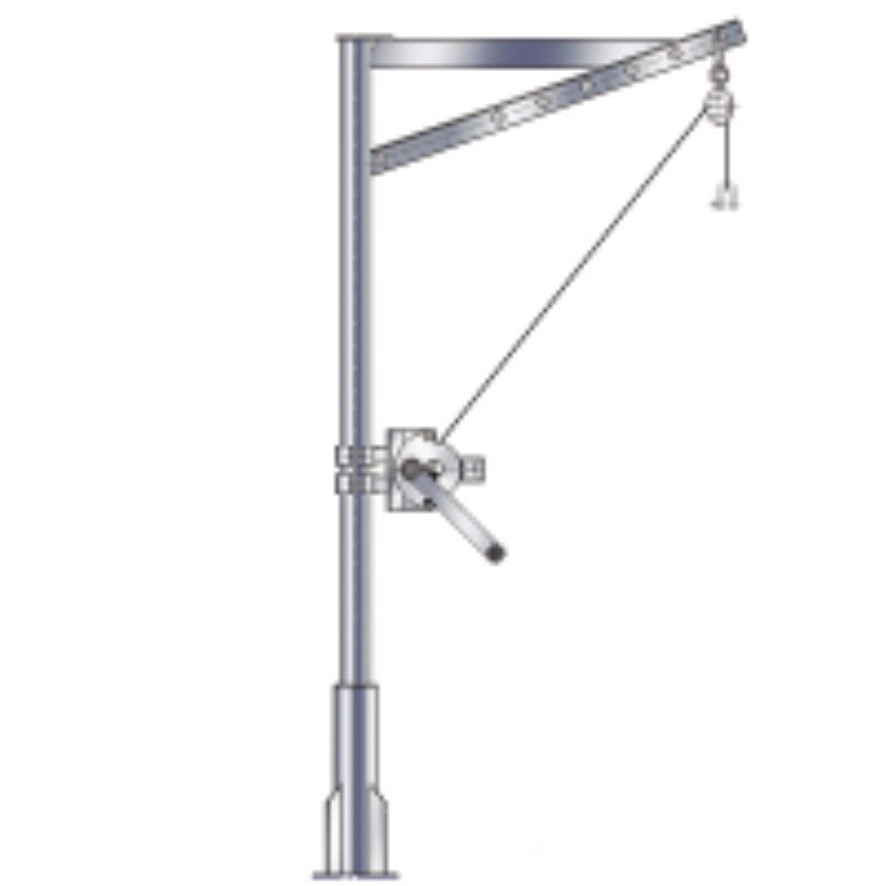 Haacon Portable Davit with winch 150kg 275mm-775mm Galv or Stainless ...