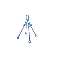 4 Leg Chain Sling Yoke G10 6mm Dia SWL 2.90T BS EN 818-4 grab hooks ...
