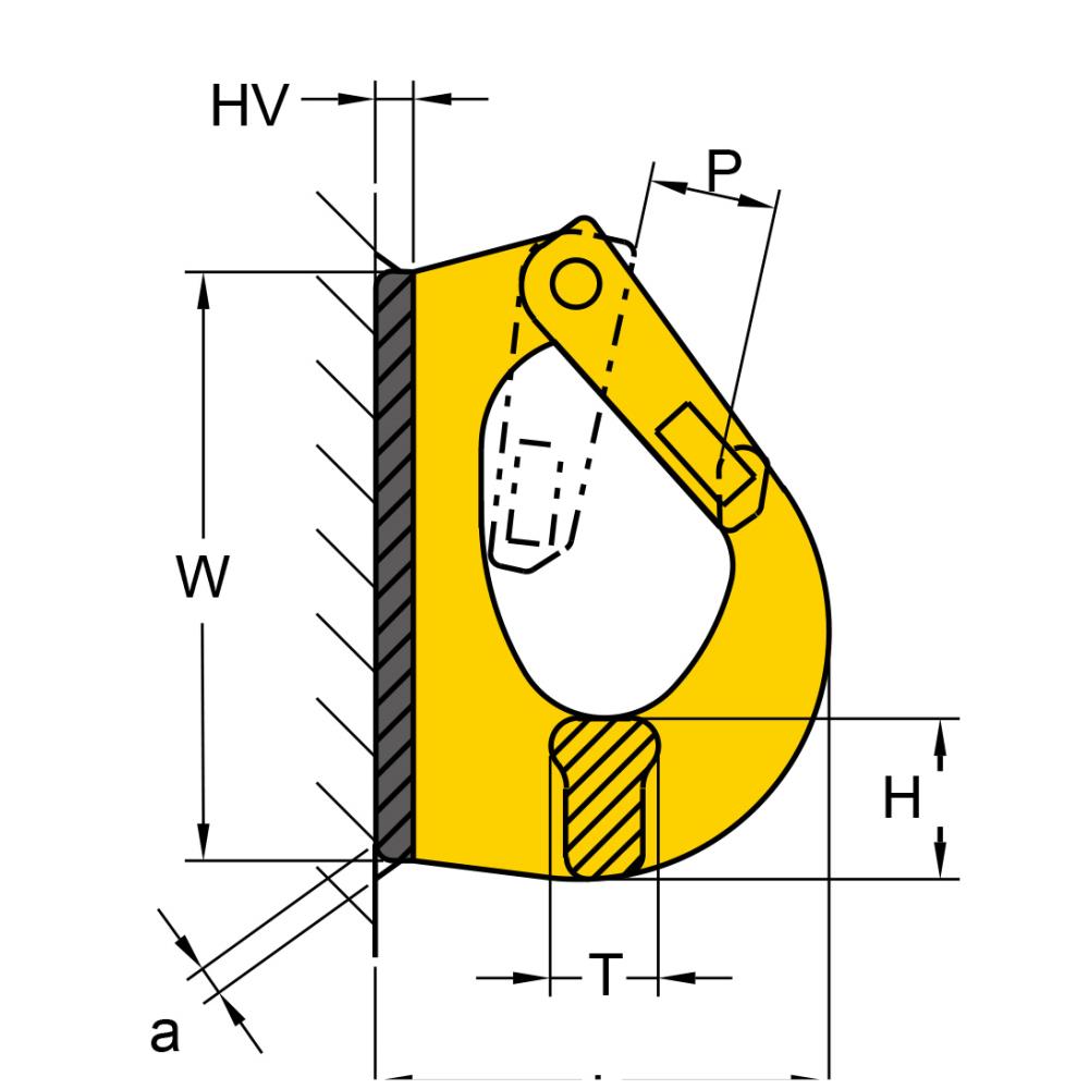 Yoke Excavator Weld On Lifting Hook 8-081 « GPS Lifting