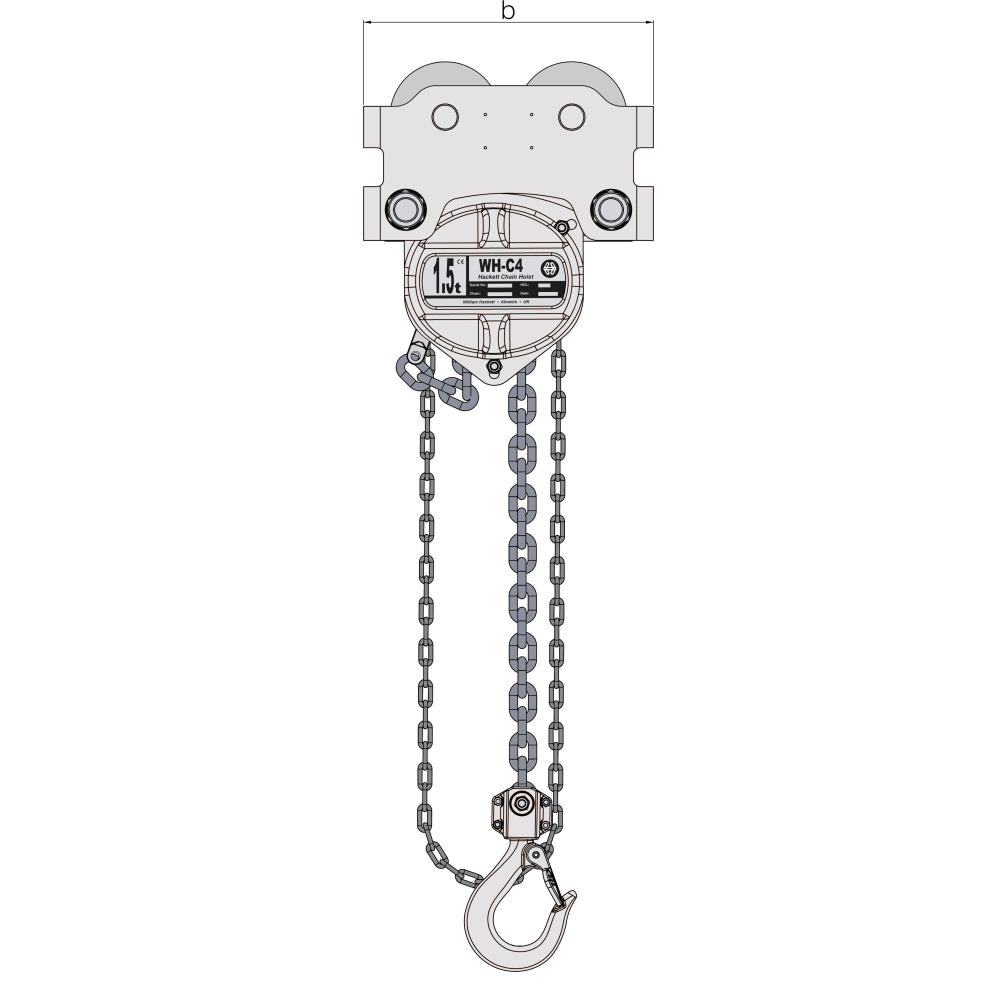 William Hackett Corrosion Combined Chain Block & Push Trolley ...