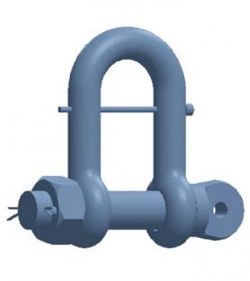 Stainless Steel Dee Shackle Safety Pin Type c/w Captive Locking Pin ...